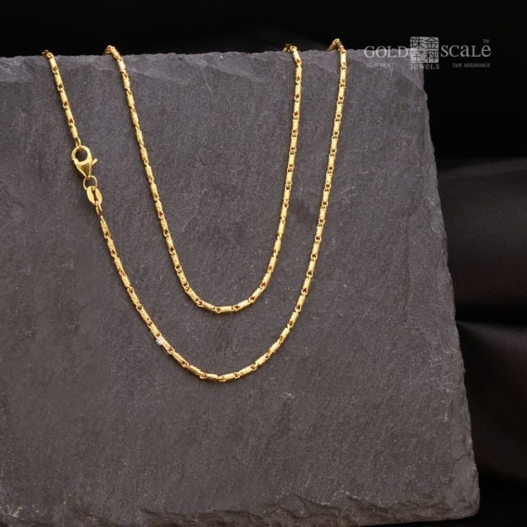 916 Gold Sparkling Cylinder Chain – Goldscale